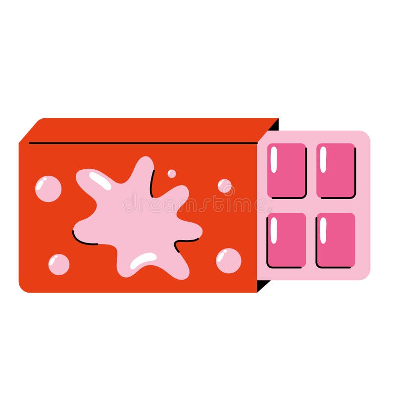 Gum candy package stock illustration. Illustration of package - 348413972