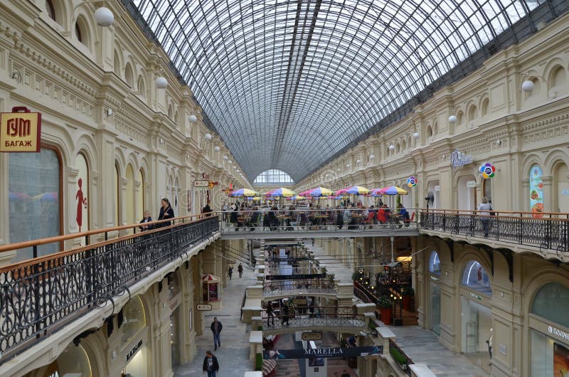 The GUM Shopping Mall Interior in Moscow Editorial Stock Image - Image ...