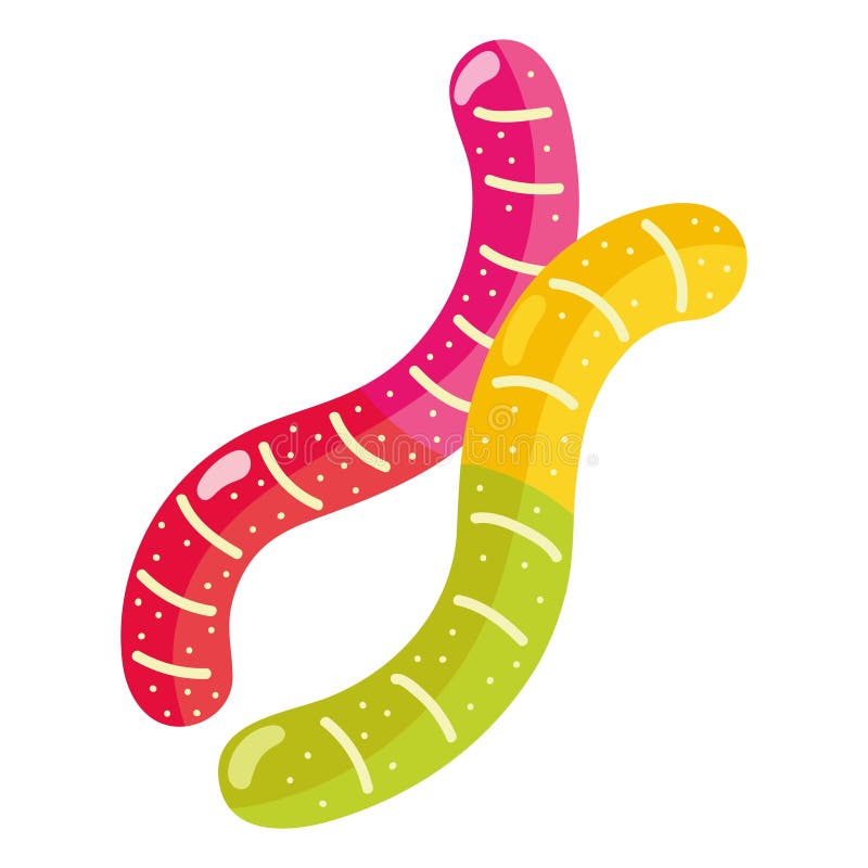 Gum worms candy stock vector. Illustration of snack - 345580888