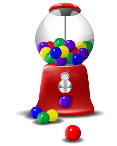 Gumball machine stock vector. Illustration of gumball - 6509225