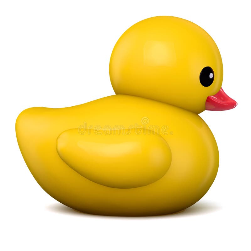 Gummi-Duck Toy Profile stock abbildung. Illustration von entlein ...