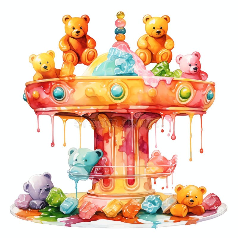 Gummy Bear Bridge Beautiful Sweets Candyland Fairytale Stock ...