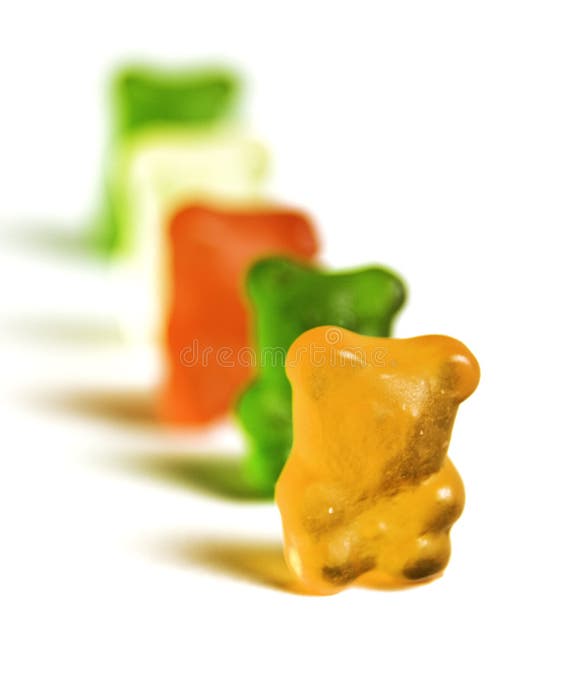 Gummy Bear Row 3 editorial stock photo. Image of gummi - 4463198