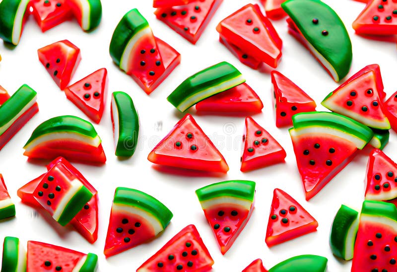 Gummy candies shaped like stock illustration. Illustration of summer ...