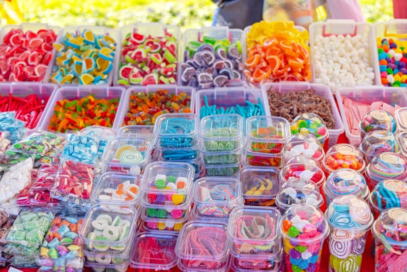 Gummy Candy Boxes stock photo. Image of colour, variety - 244899874