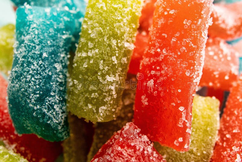 Gummy Candy Coated with Sugar Stock Photo - Image of food, jelly: 256536374