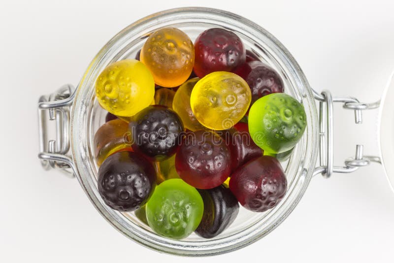 Gummy candy in a jar stock image. Image of treat, sugar - 118629319