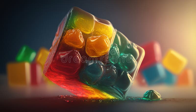 Gummy Candy on Background. stock illustration. Illustration of gummy ...