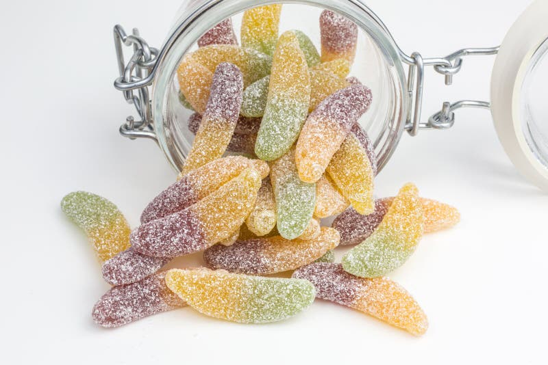 Gummy candy in a jar stock photo. Image of confection - 121341344