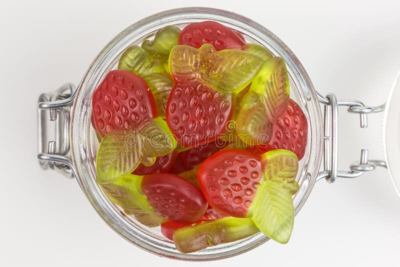 Gummy candy in a jar stock photo. Image of heap, gelatin - 118629272