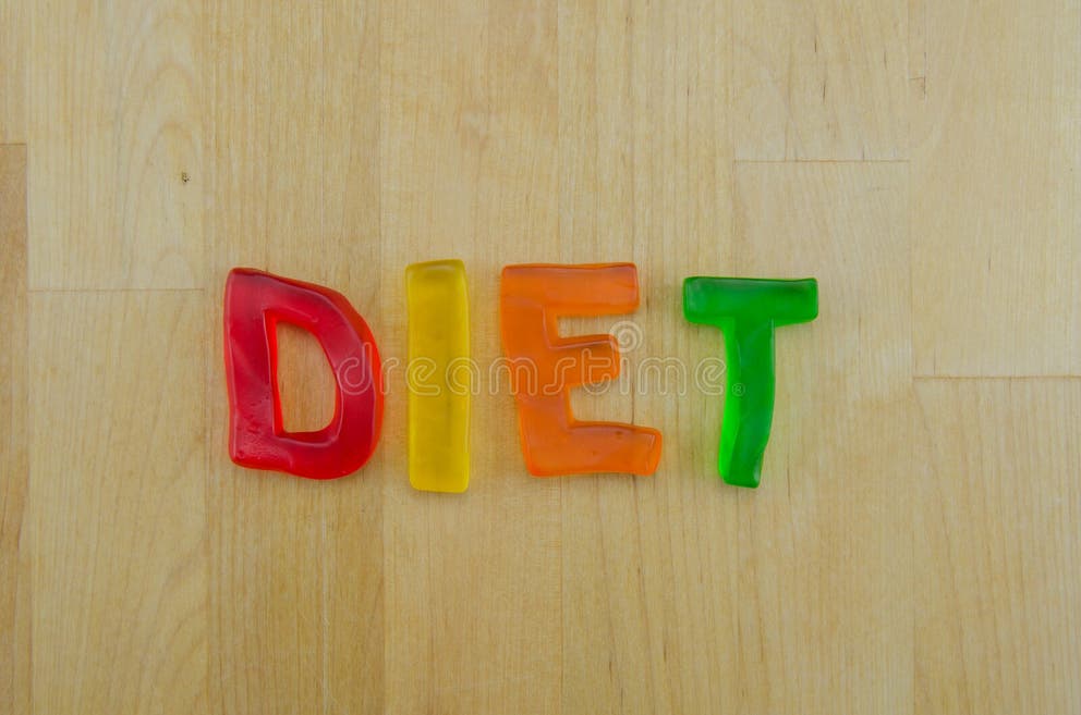Gummy Words Diet stock photo. Image of primary, elementary - 51858838