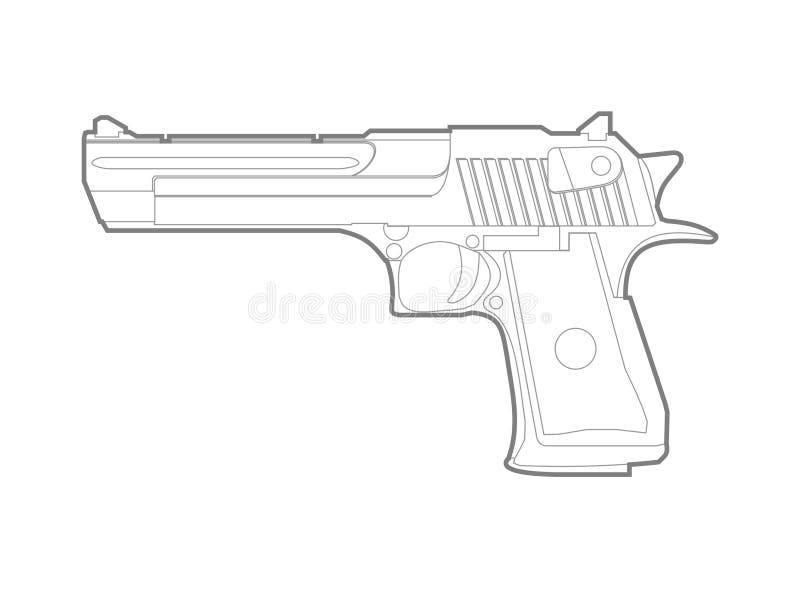 Desert Eagle Gun Stock Illustrations – 357 Desert Eagle Gun Stock ...
