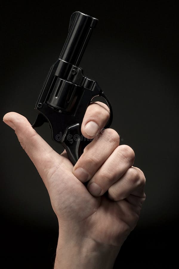 Pistol pointed on you stock image. Image of aiming, fictional - 23035905