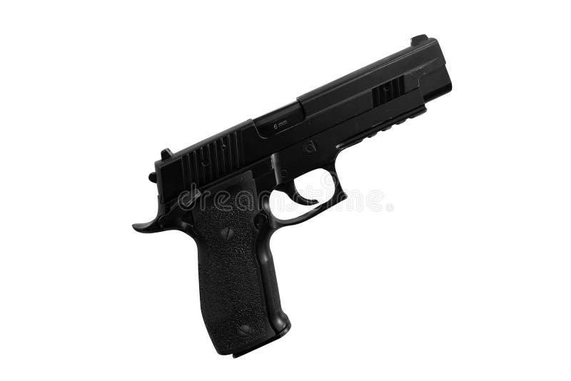 Close Front View of Handgun Stock Photo - Image of police, safety: 42583150