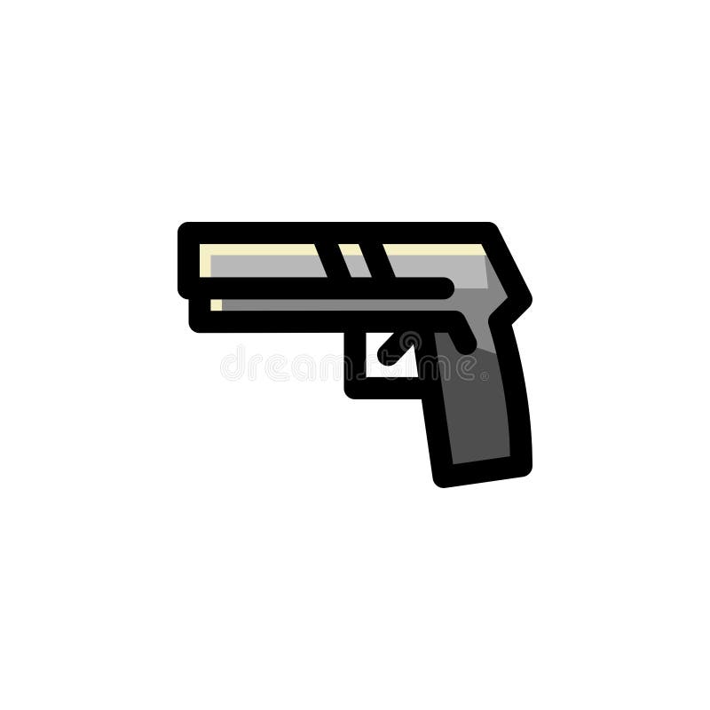 Gun Icon stock vector. Illustration of sign, force, army - 266547432