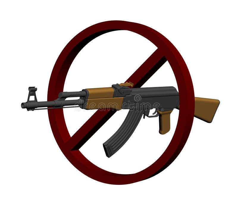 Gun ban stock illustration. Illustration of symbol, illustration - 22741950