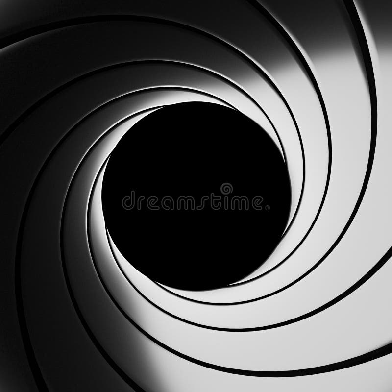 Gun Barrel Effect - a Classic James Bond 007 Theme - 3D Illustration ...