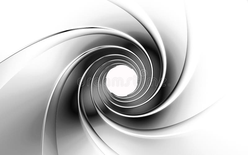 Gun Barrel 3d rendering stock illustration. Illustration of black ...