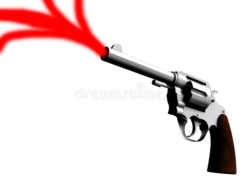 The Gun With Blood stock illustration. Illustration of blood - 4921067