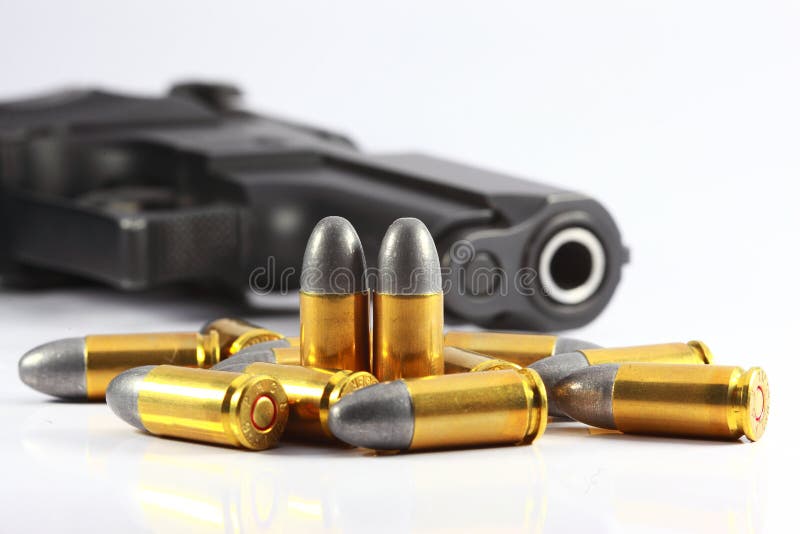 Gun and Bullet stock photo. Image of front, open, proiettile - 48566690