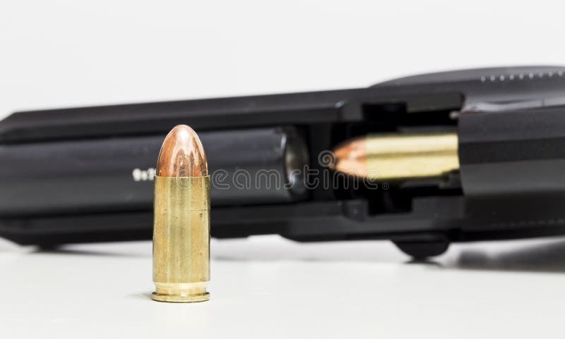 Gun and Bullet stock photo. Image of front, open, proiettile - 48566690