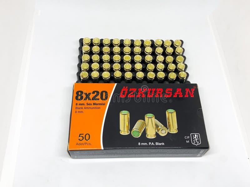 Gun Bullet and Maintenance Set, White Background Editorial Photography ...