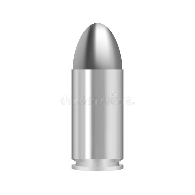 Gun Bullet Vector Isolated Illustration. 9 Mm Stock Vector ...