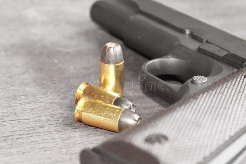 Gun and bullets stock image. Image of metal, semi, handgun - 16010055