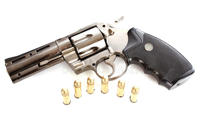 Gun and bullets stock image. Image of rounds, dangerous - 16847183