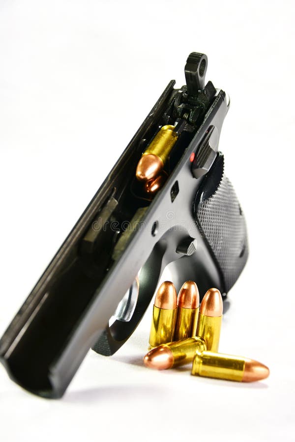 Gun and Bullets stock image. Image of ammunition, mechanism - 45899861