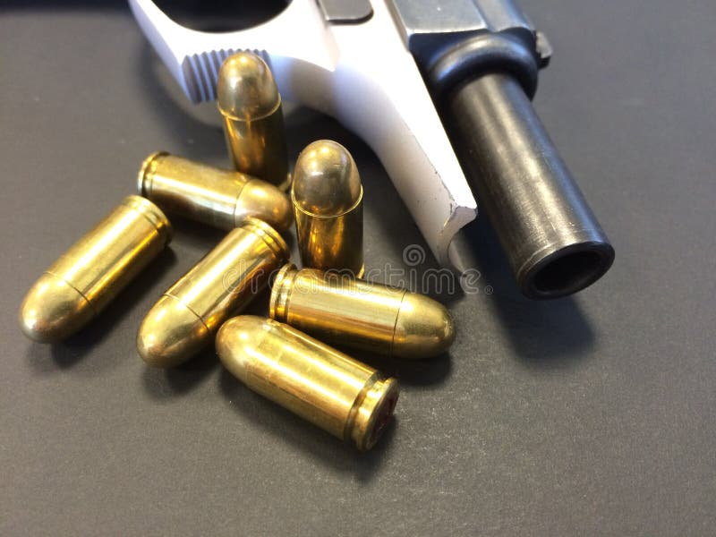 Gun and Bullets stock image. Image of defense, automatic - 53484097