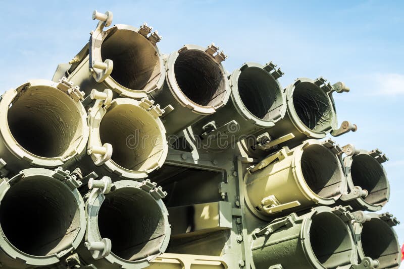 Gun Carriages Multiple Launch Rocket System Weapons Stock Photo - Image ...