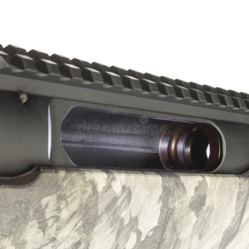 Gun Chamber with No Bullets Inside Stock Image - Image of gray, chamber ...