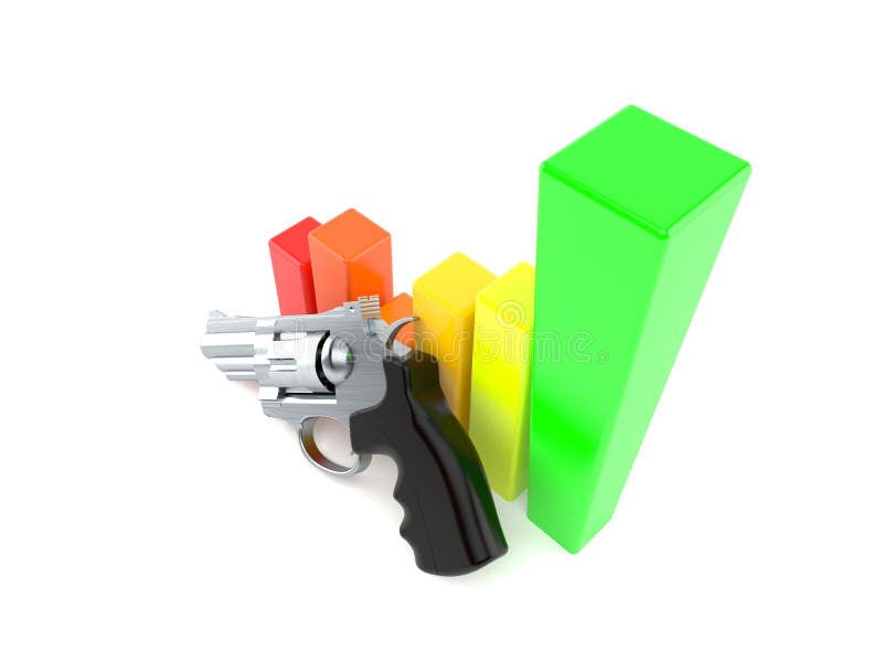 Gun with chart stock illustration. Illustration of protection - 145276556