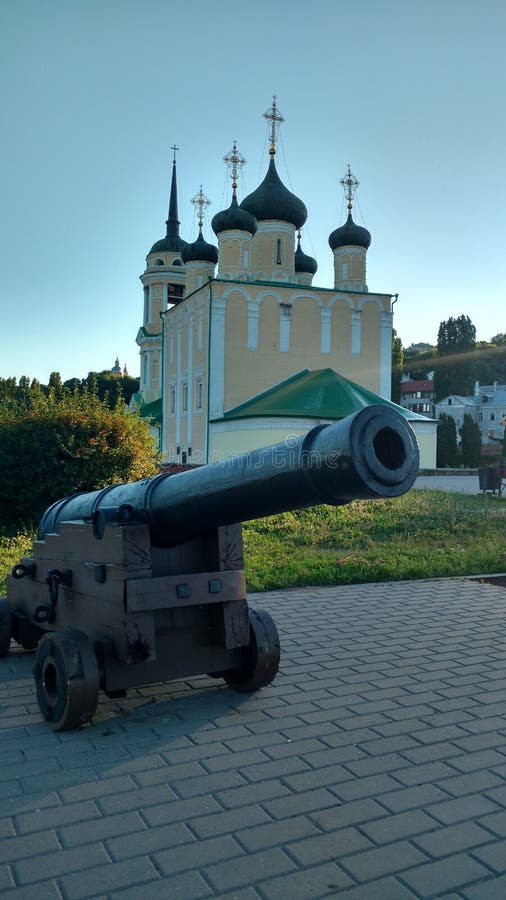 Gun and church. stock photo. Image of square, church - 95243686