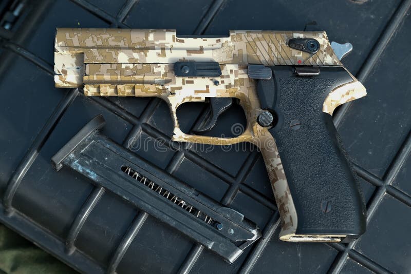 Gun Close-up. Combat Pistol. Weapon Stock Image - Image of equipment ...