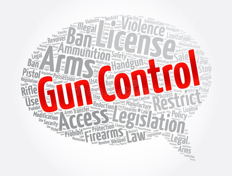 Gun Control Word Cloud Collage, Concept Background Stock Illustration ...