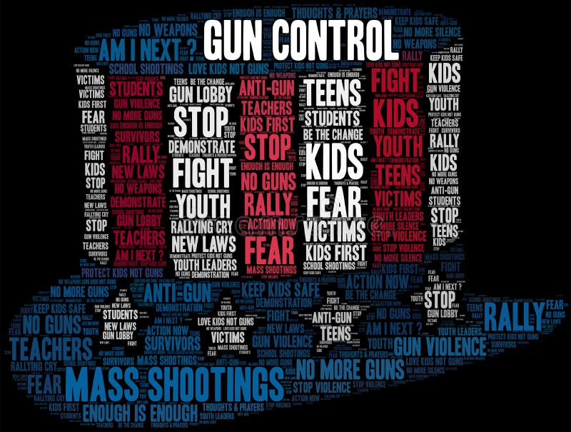Gun Control Word Cloud stock vector. Illustration of prayers - 114910829