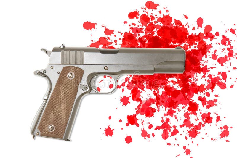 Blood splatter and Gun stock image. Image of barrel, gunslinger - 5871255