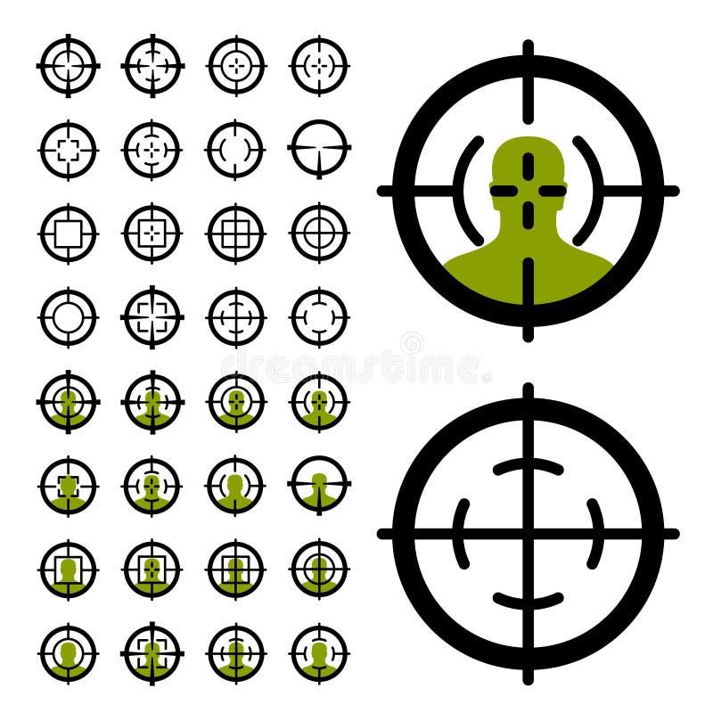 Cross Hairs and Human Target Stock Illustration - Illustration of ...