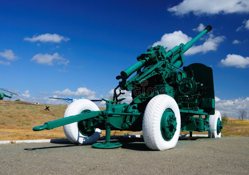 The Gun is Directed To the Sky Stock Photo - Image of white, russian ...