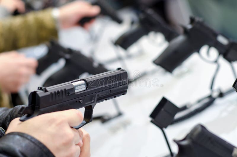 Gun Display Stands stock photo. Image of choice, animal - 141016790