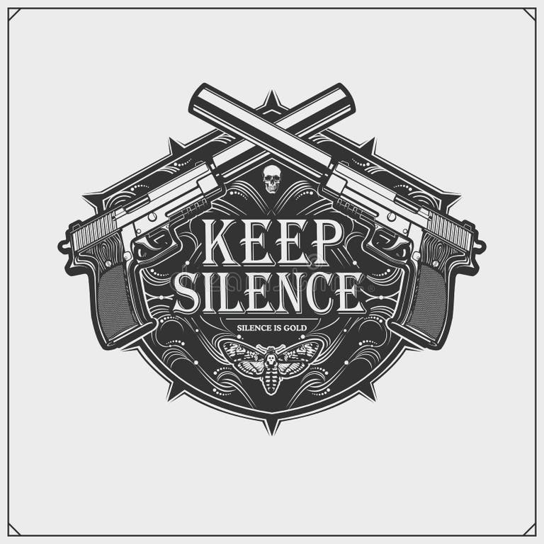 Gun Emblem, Label and Design Elements. Stock Vector - Illustration of ...