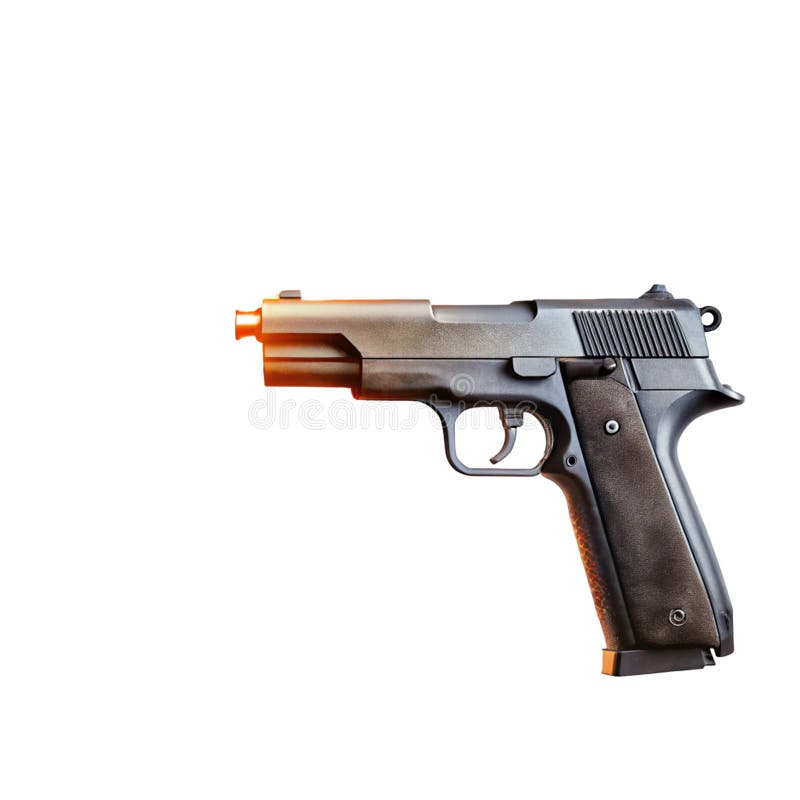 Gun Explosion Effect Isolated on White Background Stock Illustration ...