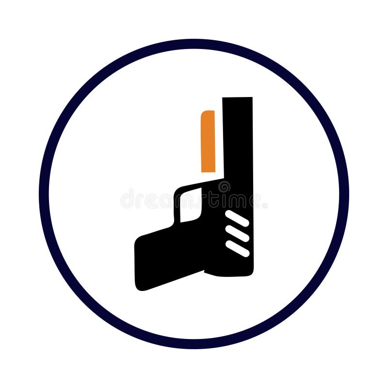 Gun, fire, pistol icon stock vector. Illustration of revolver - 292842895