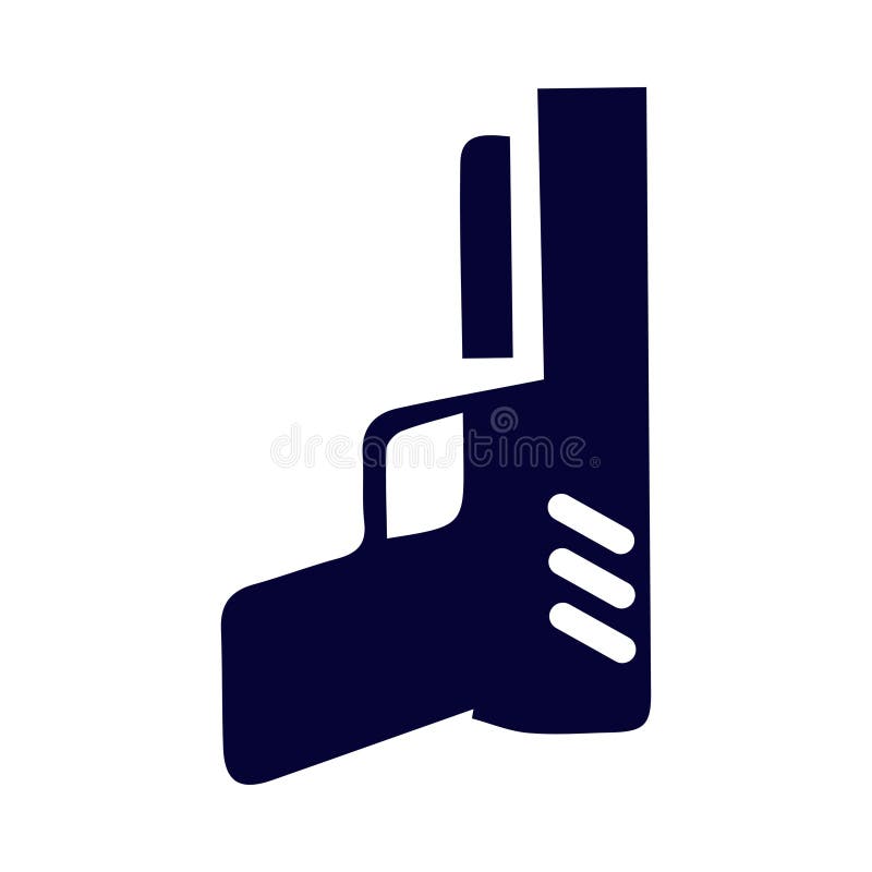 Gun, fire, pistol icon stock vector. Illustration of shot - 292842934