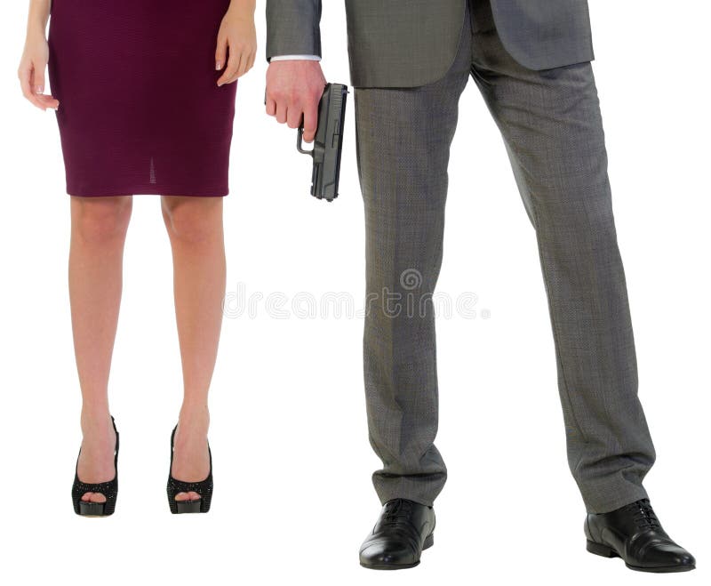 Gun and feet stock image. Image of human, woman, legs - 30058533