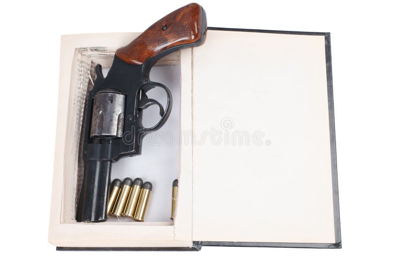 A gun hidden inside a book stock image. Image of escape - 138939173