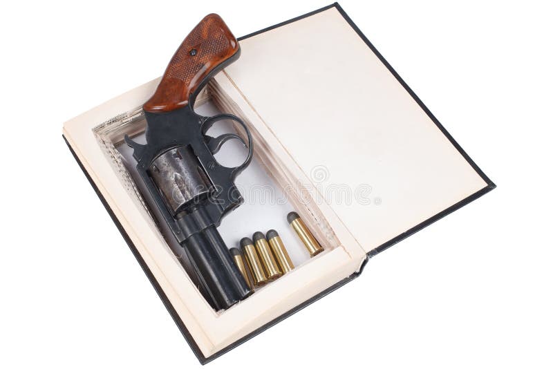 A gun hidden inside a book stock image. Image of criminal - 138939181