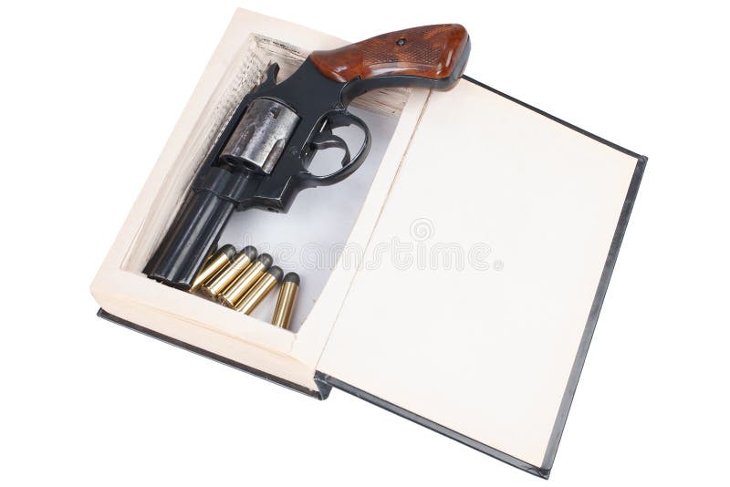 A gun hidden inside a book stock image. Image of prison - 138939183
